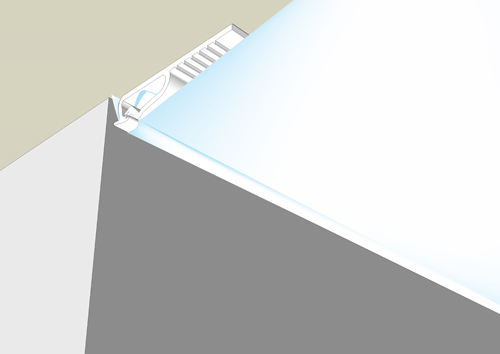 Our Products : Clip SWAL® CSW 201 White, PVC tracks for fabric